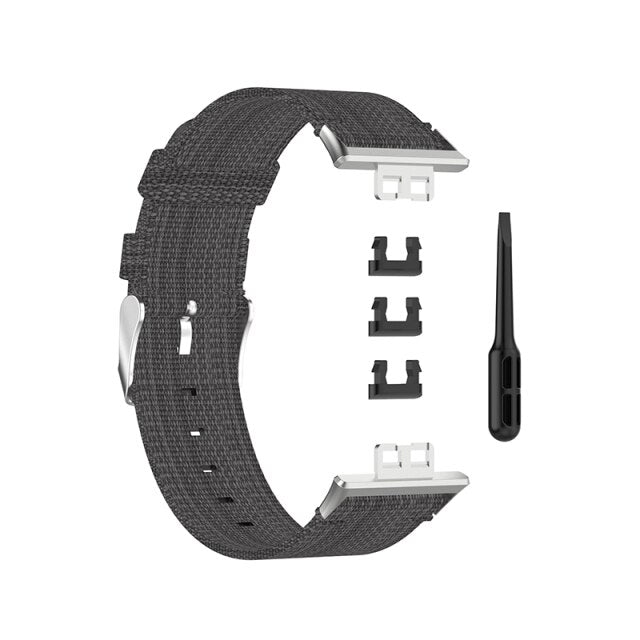 Huawei Watch Fit Strap | Plain Black Nylon – GT Straps™